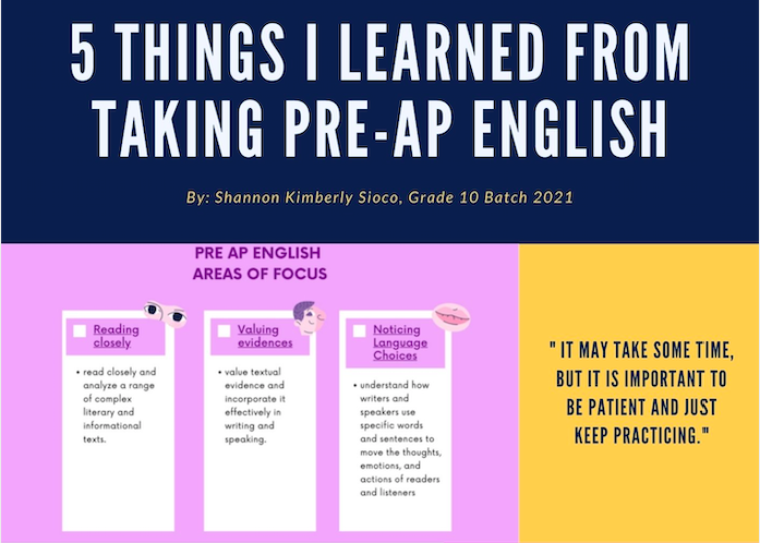 5 Things I Learned from Taking Pre-AP English by Shannon Kimberly Sioco ...