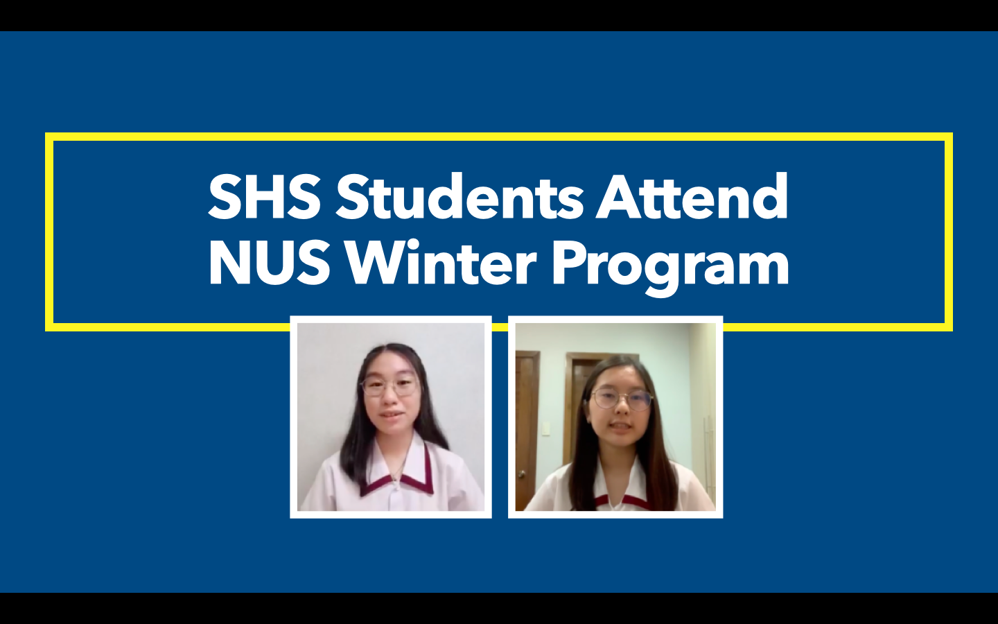 SHS Students Attend NUS Winter Program - Jubilee Christian Academy
