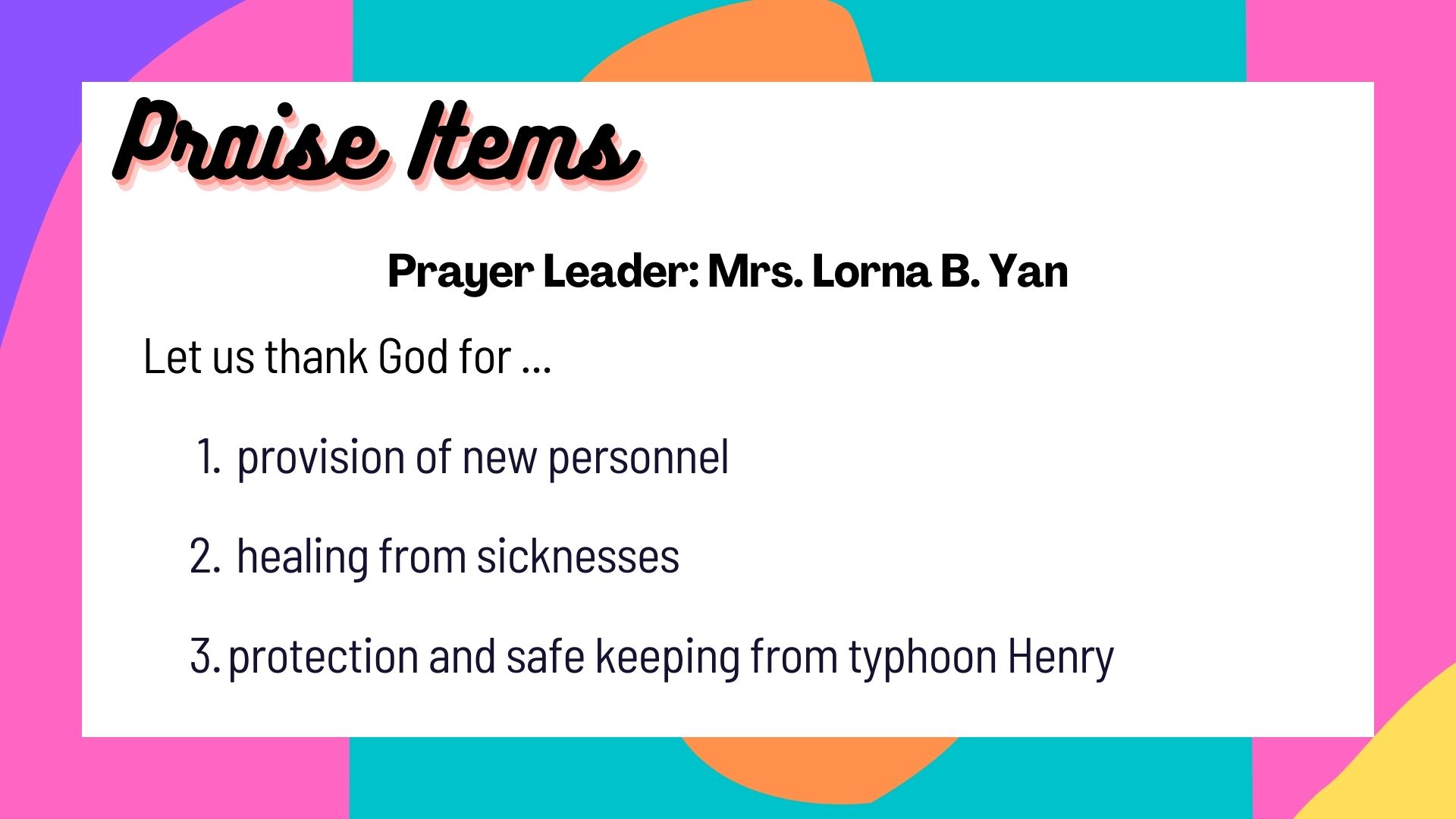 Midweek Prayer Meeting September 7 2022 Jubilee Christian Academy