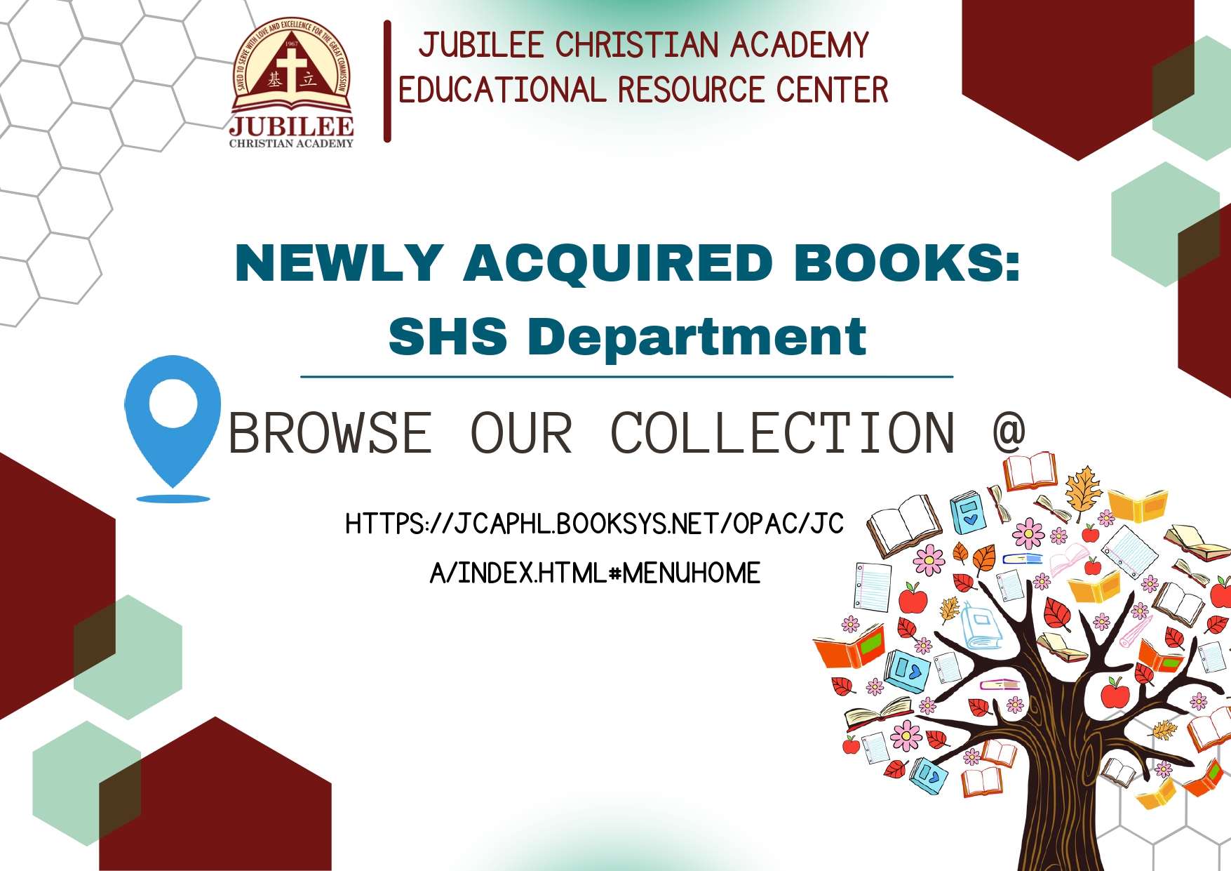NEWLY ACQUIRED BOOKS : SHS DEPARTMENT - Jubilee Christian Academy