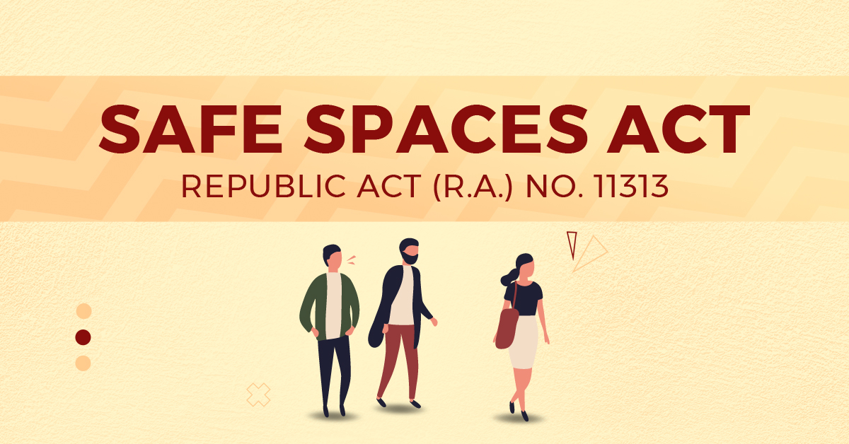 Safe Spaces Act Republic Act No 11313 Jubilee Christian Academy