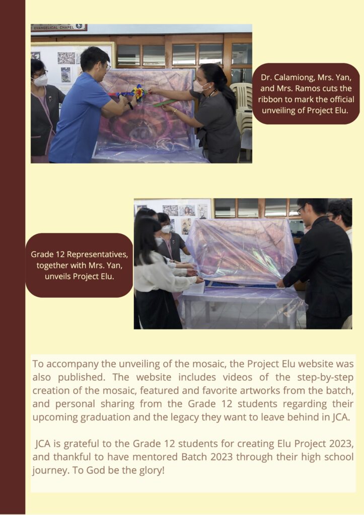 G12 PROJECT ELU UNVEILED - Jubilee Christian Academy